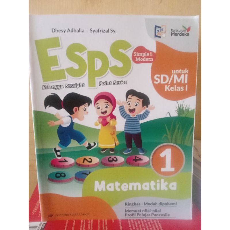 Jual esps matematika kelas 1 sd erlangga kurikulum merdeka | Shopee Indonesia