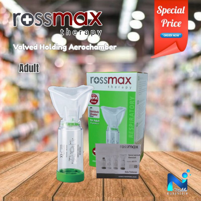Jual Rossmax Aerospacer Aerochamber AS-175 Adult / Respiratory Corong ...