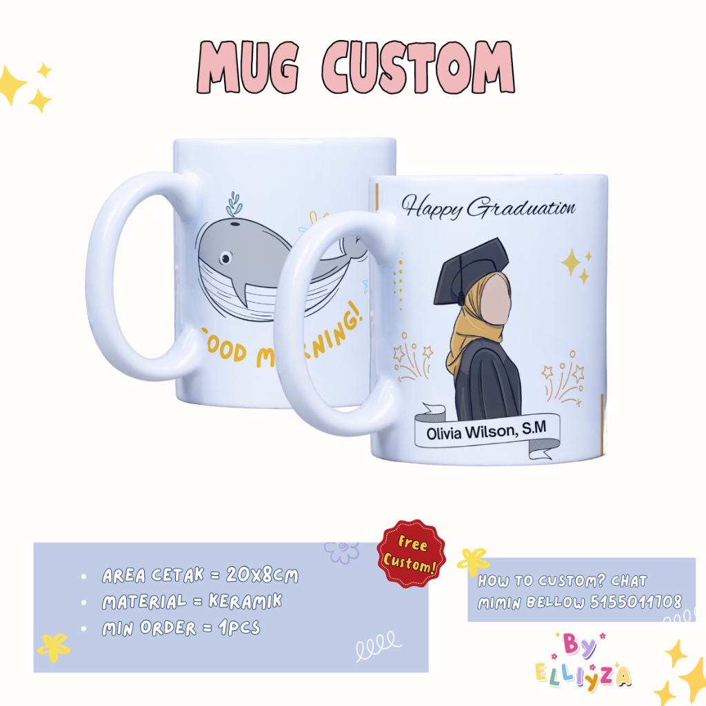 Jual Mug Keramik Custom / Hampers Wisuda / Kado Wisuda / Birthday Gift ...