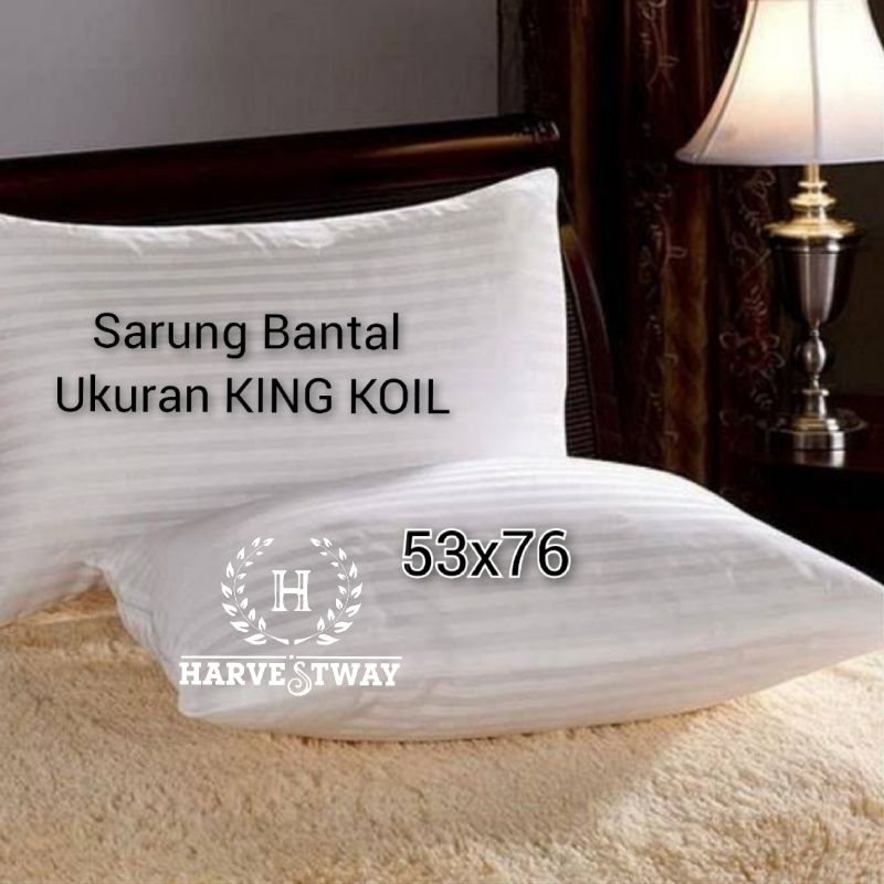 Jual Sarung Bantal Guling Ukuran KINGKOIL Bahan Salur Kualitas Hotel ...
