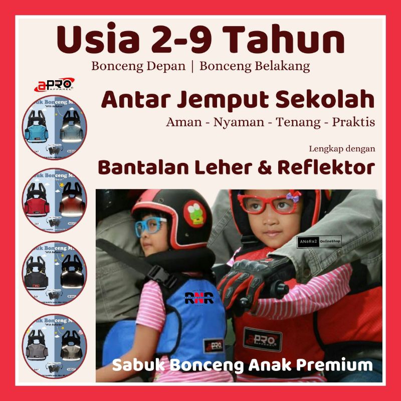 Jual Sabuk Bonceng Anak Apro Multi Abu Gendongan Boncengan Motor Safety ...