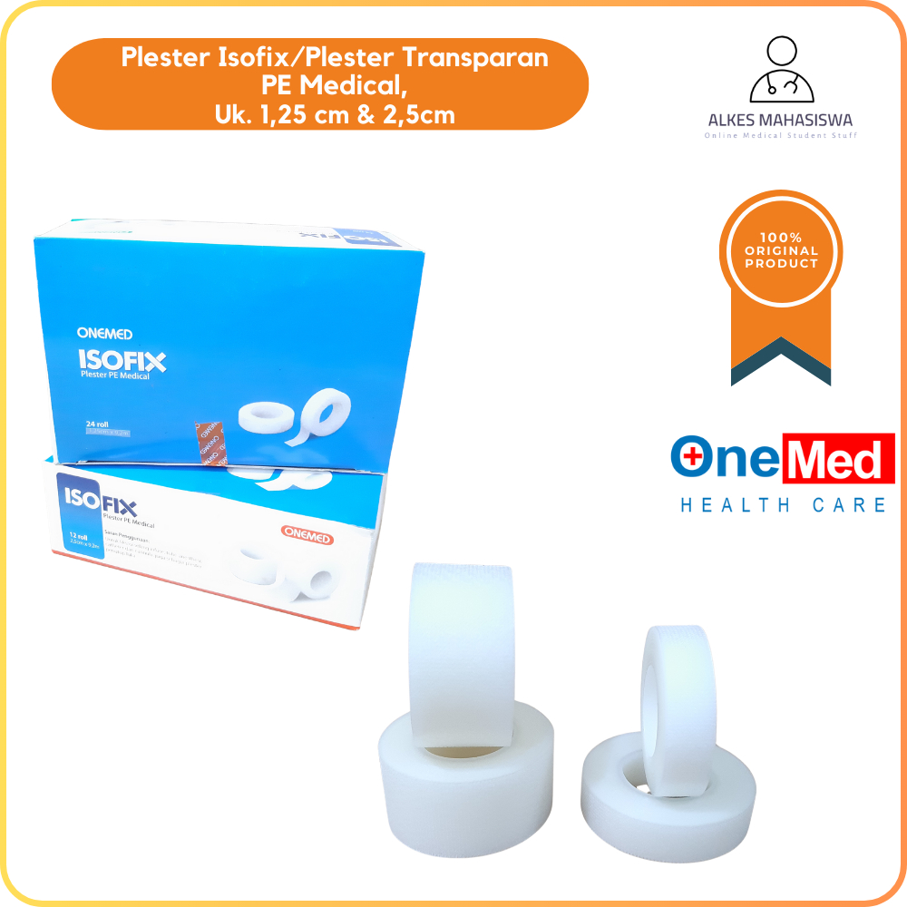 Jual Plester Isofix Plester PE Medical Uk. 1,25cm & 2,5cm Onemed ...