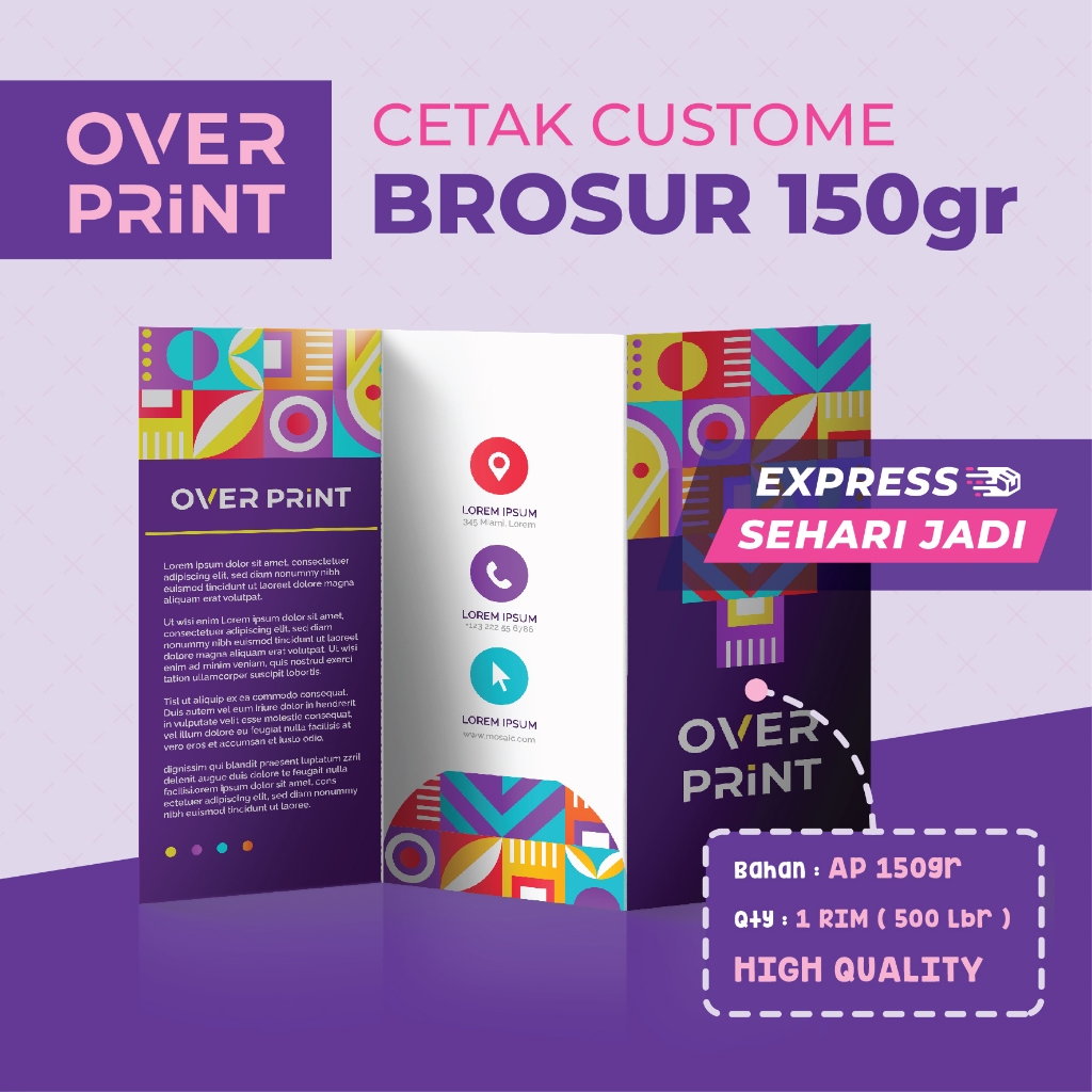 Jual Cetak Brosur / flyer / Trifold MURAH 1 Rim | Ukuran A4, A5, A6 | INSTANT / SAMEDAY ...