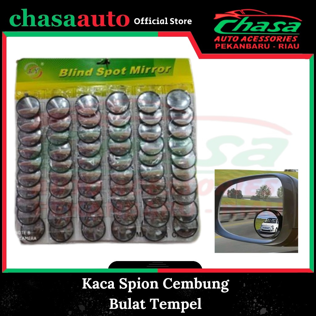 Jual (CHASA) Kaca Spion Cembung Kecil Bulat Tempel Motor Mobil (2PCS ...