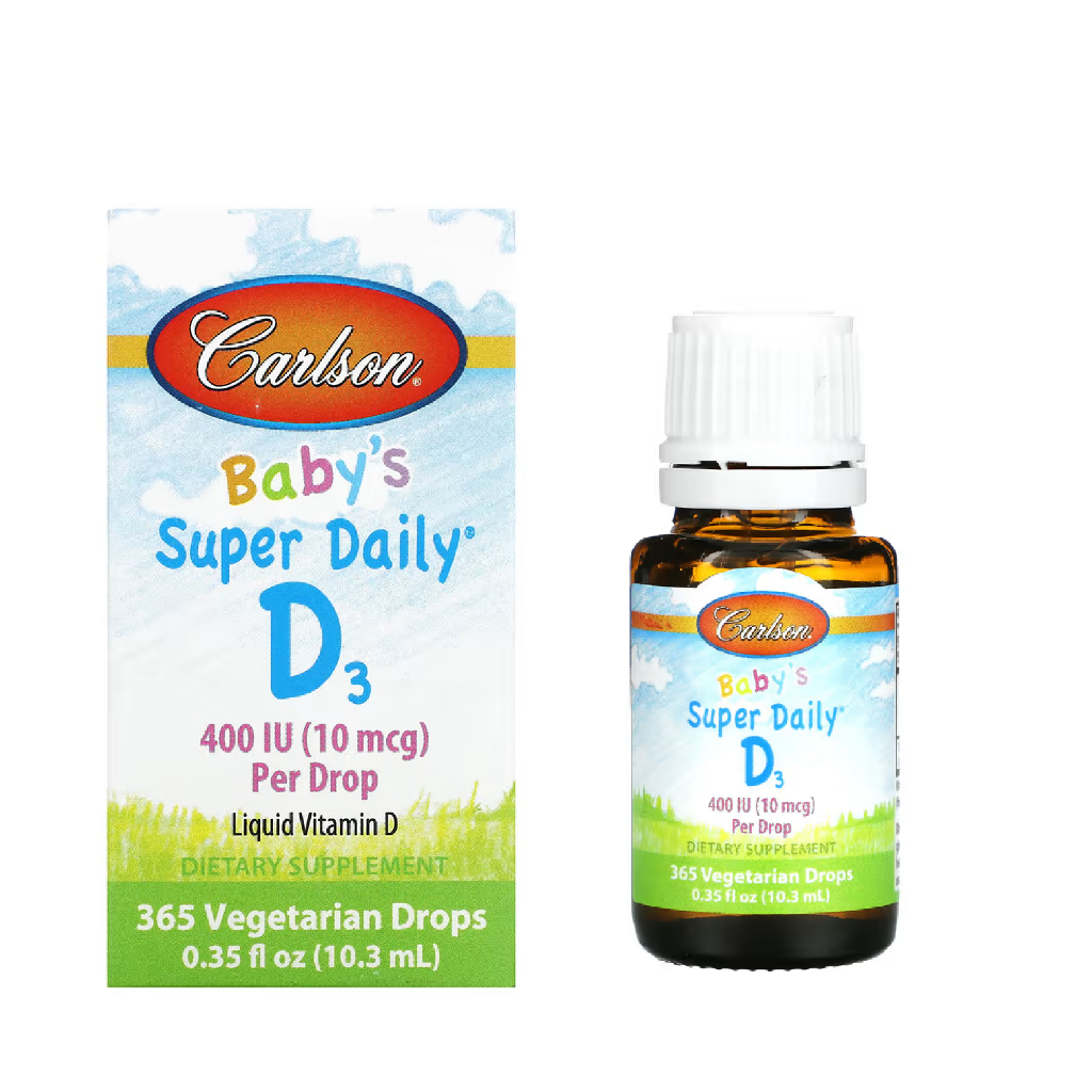 Jual Carlson, Baby's Super Daily D3, 10 mcg (400 IU), 0.35 fl oz (10.3 ...