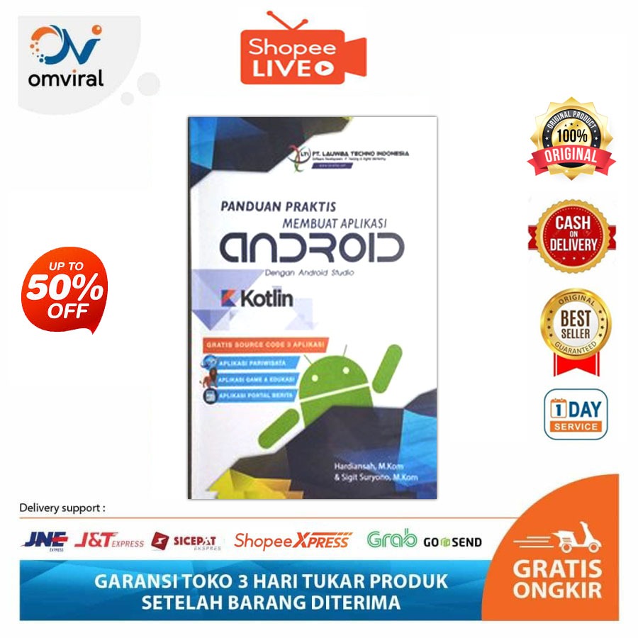 Jual Buku Komputer - Membuat Aplikasi android dengan Android studio kotlin edisi Revisi Lawba ...