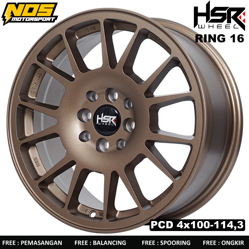 Jual Velg racing hsr fe02 model rally ring 16 lubang 4 lebar 7 warna bronze,hitam,hyper black ...