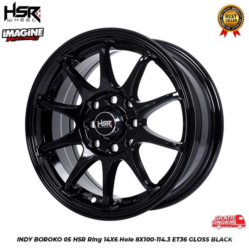 Jual Velg racing mobil ring 14 avanza xenia brio sigra agya pcd 4x100-114,3 hsr indy | Shopee ...