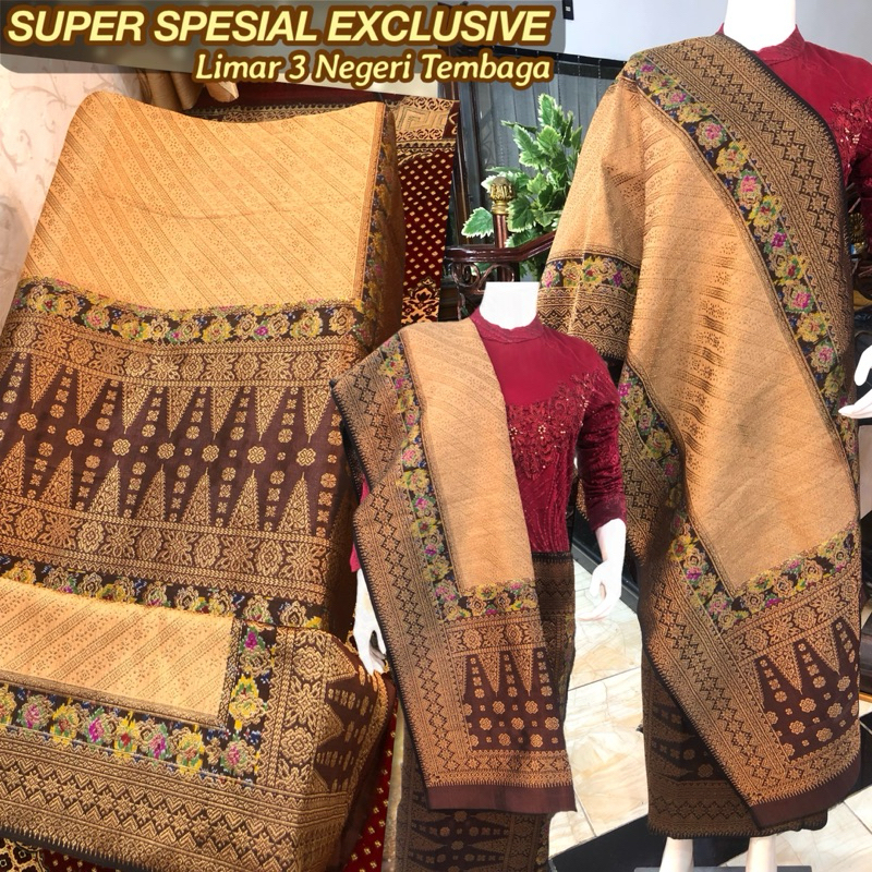 Jual Classic Elegant Songket Tembaga limar 3 Negeri ORI SUPER SPESIAL EXCLUSIVE / Songket tenun ...