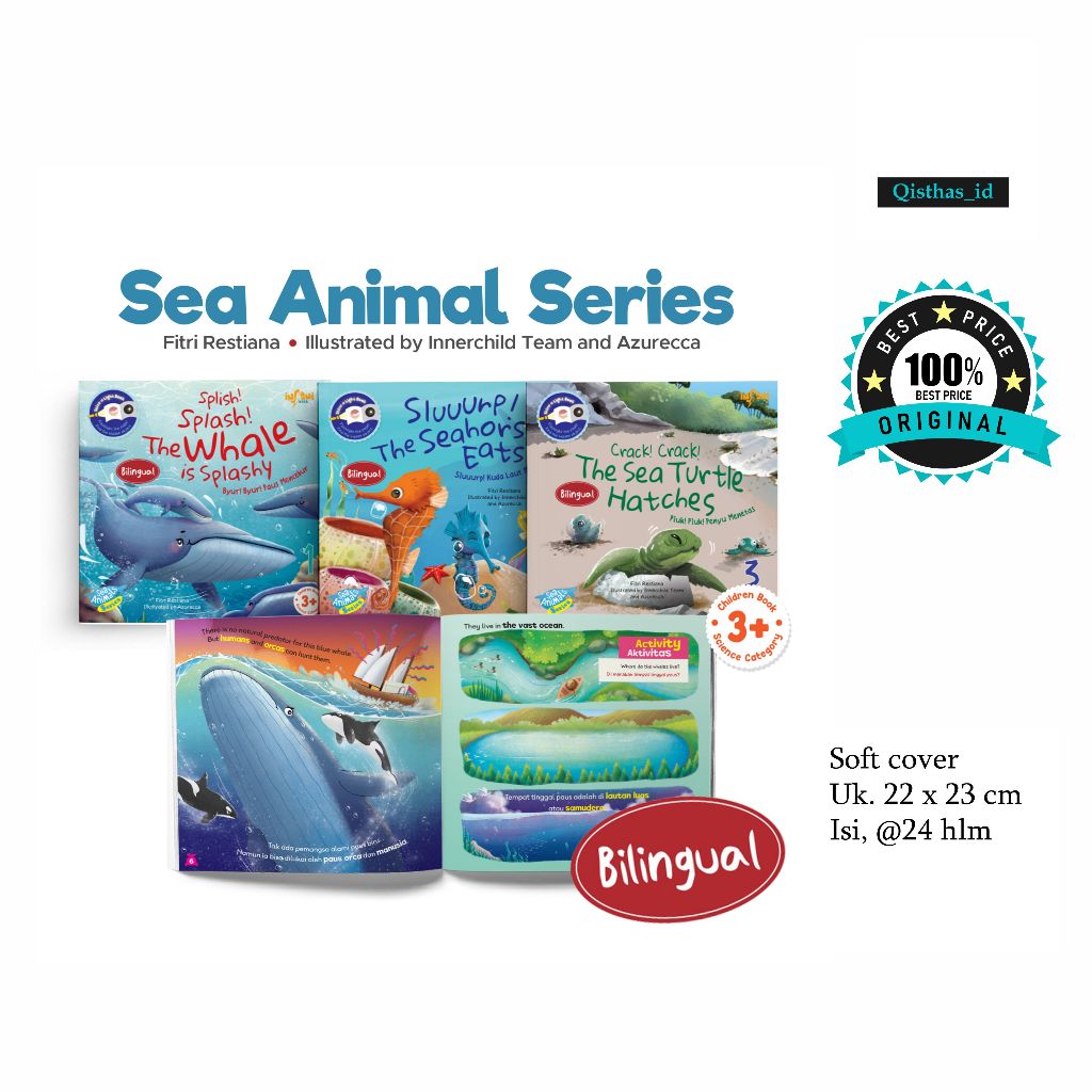 Jual 1 Set Sea Animals Series (Bilingual) / Buku Senter / Gema Insani ...
