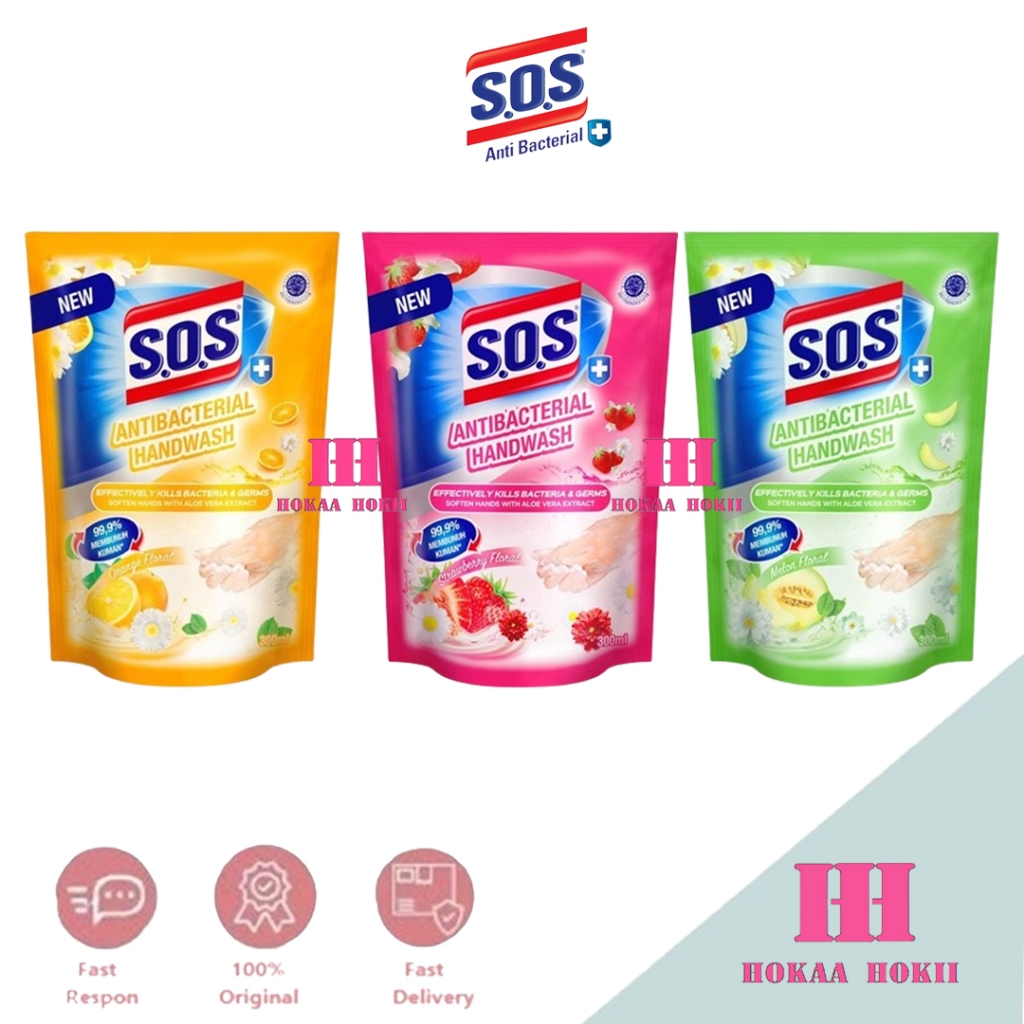 Jual SOS Antibacterial Handwash Pouch 300ml | Shopee Indonesia