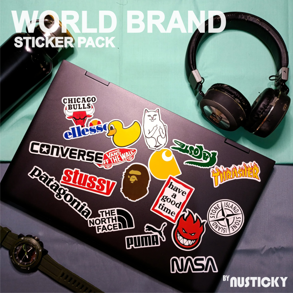Jual STICKER PACK WORLD BRAND | Stiker Aesthetic Setiker Keren Stiker ...