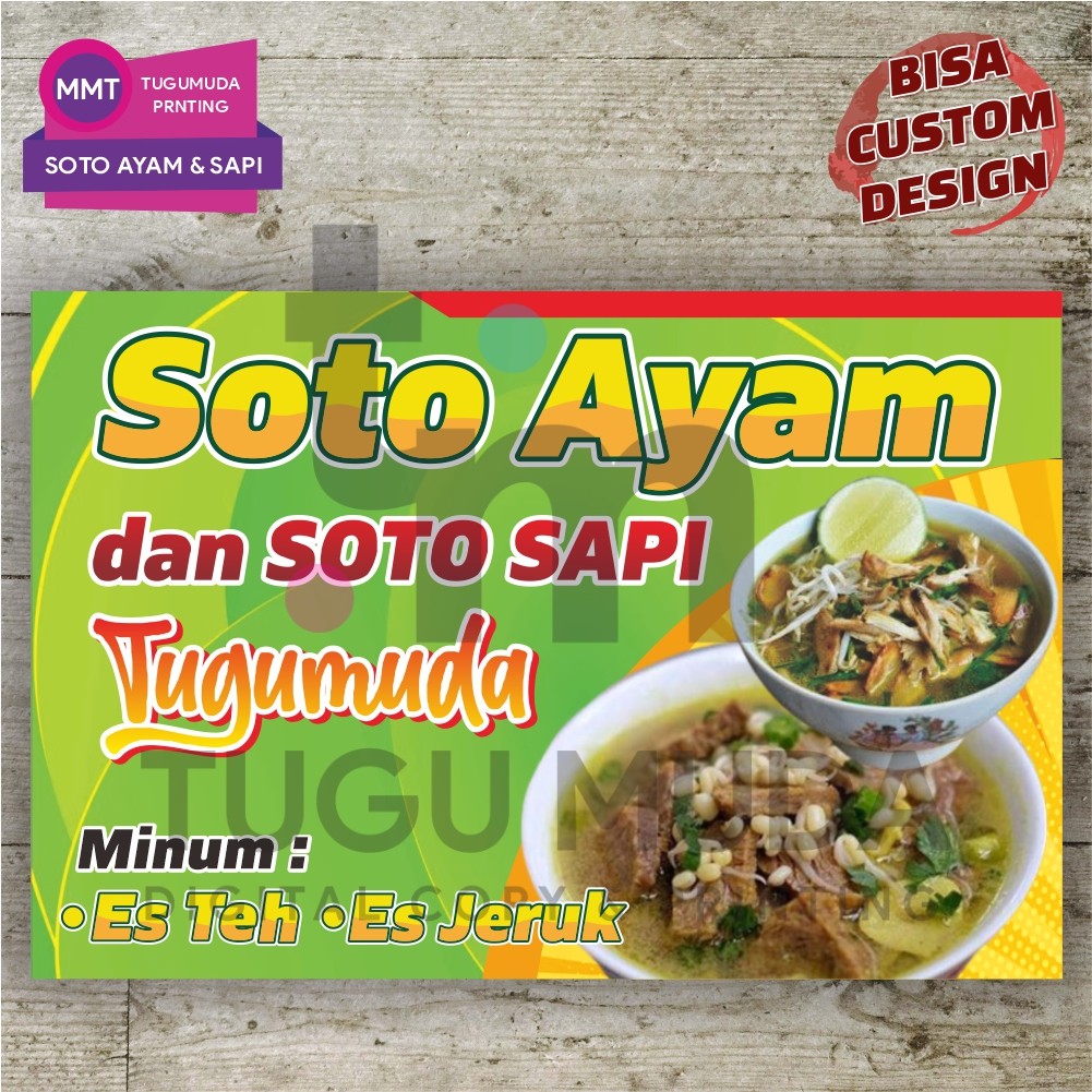 Jual Cetak Spanduk|Banner|MMT - WARUNG SOTO - SOTO AYAM - SOTO SAPI - SATE KERANG | Shopee Indonesia
