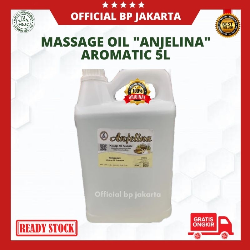 Jual MASSAGE OIL ANJELINA AROMATIC 5 LITER MINYAK PIJAT URUT AROMATIC | Shopee Indonesia