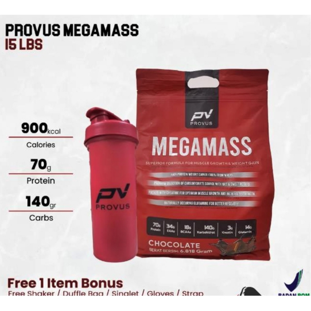 Jual Provus Mega Mass 15 lb - 30 Serving Weight Gainer 15lbs | Shopee ...