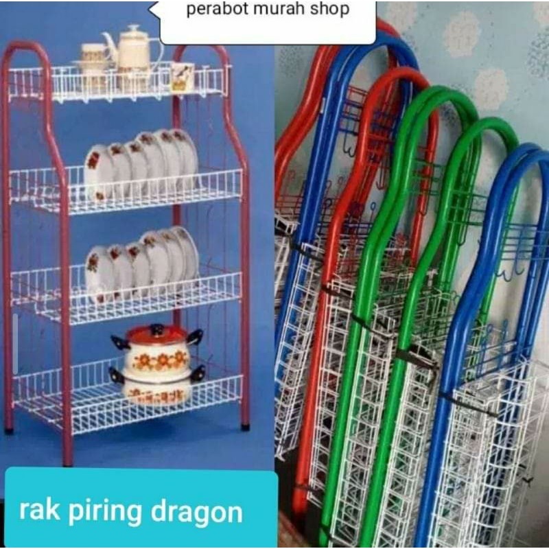 Jual Rak Piring Dragon 4 Tingkat Rak piring Besi BATAM | Shopee Indonesia