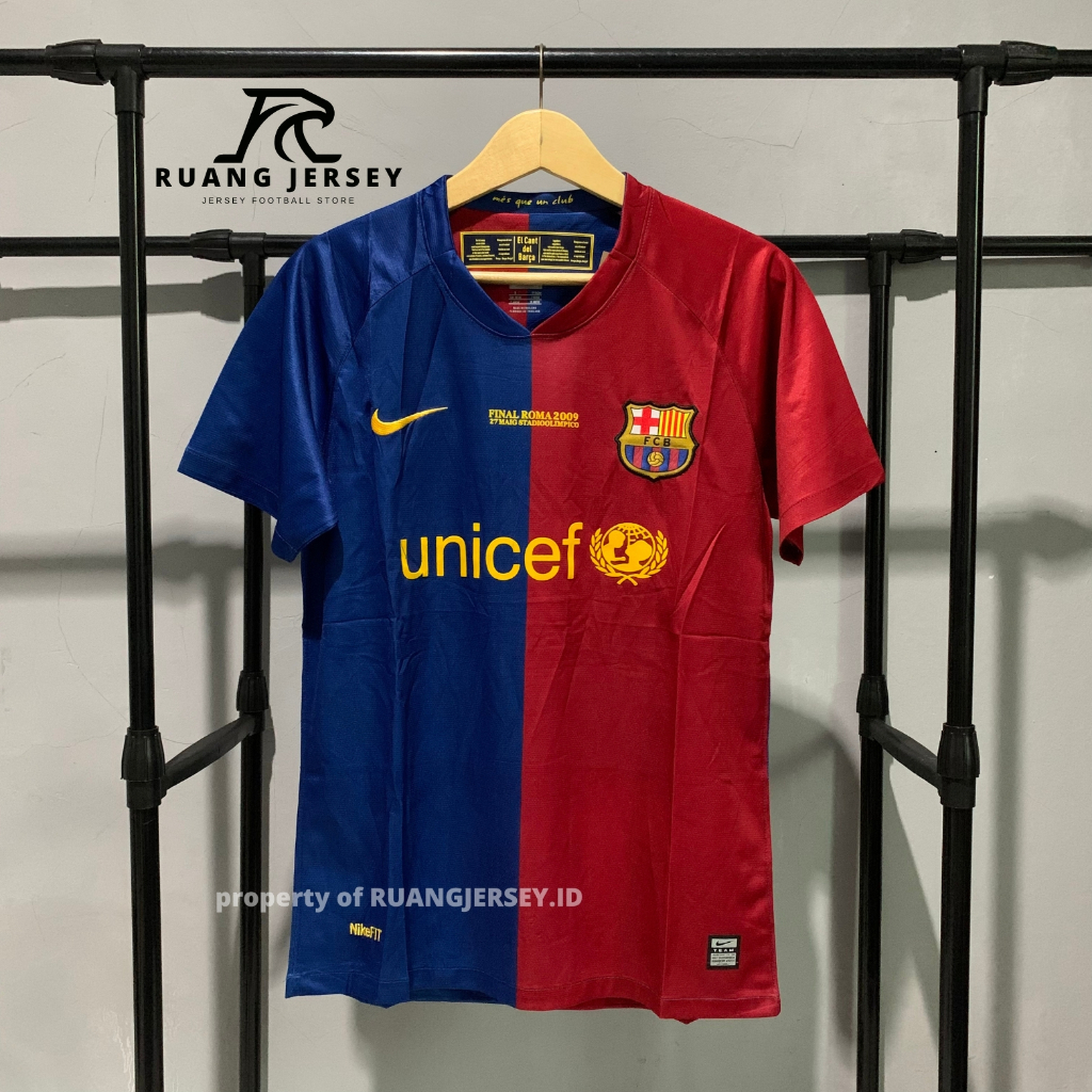 Jual Jersey Sepak Bola Retro Classic Barcelona Home 2009 Final Ucl Roma ...