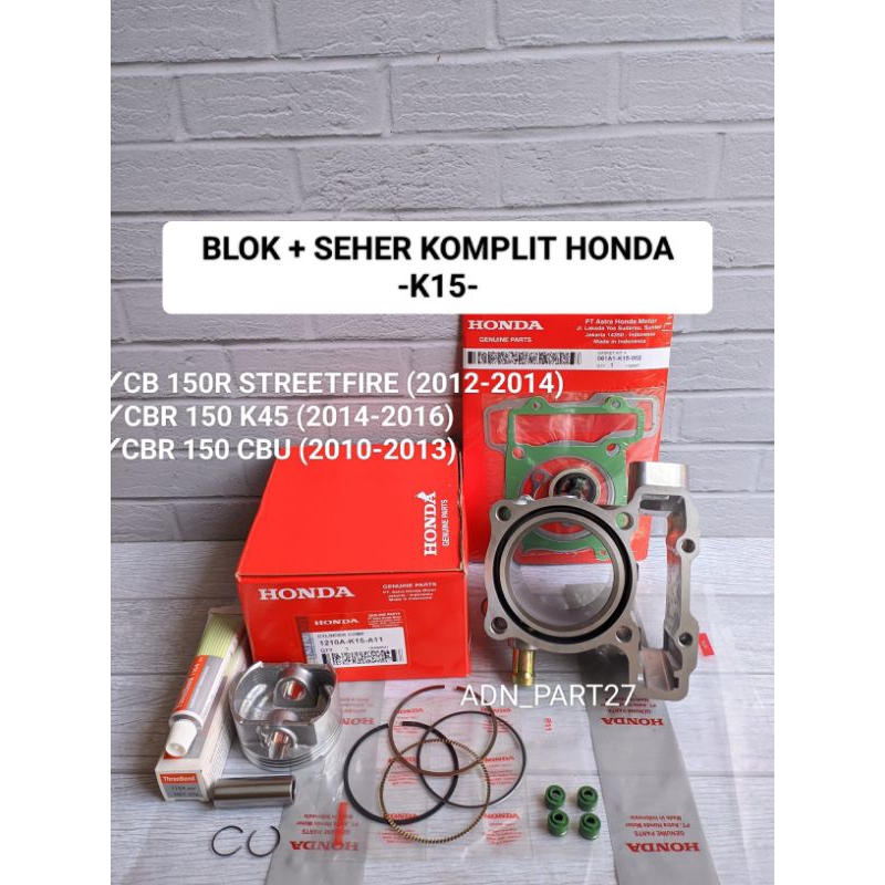Jual Blok/boring + seher set (K15) Cb 150R StreetFire/CBR 150 K45/CBR 150 CBU | Shopee Indonesia