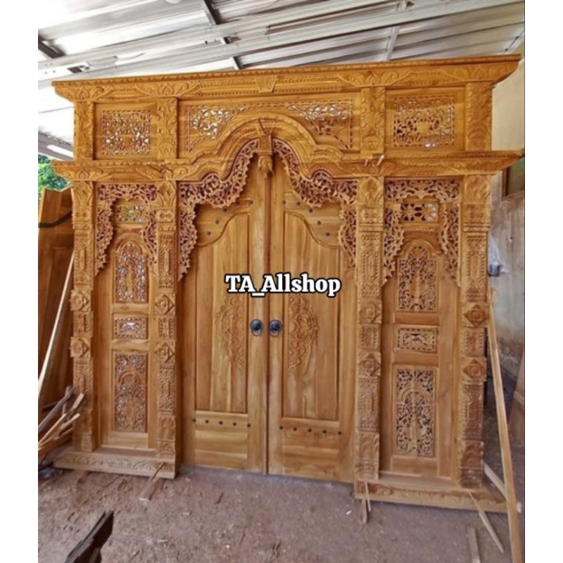 Jual Gebyok Kayu Jati/Gebyok Jepara/Kusen Gapuro Pintu/Pintu Ukir Kayu ...