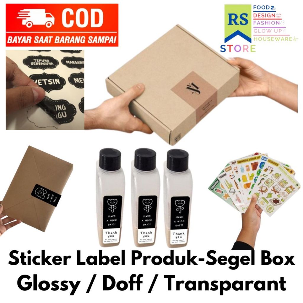 Jual sticker label sticker makanan sticker botol sticker hand sanitizer ...