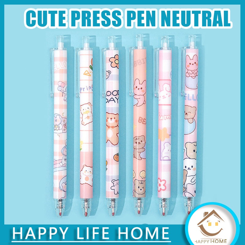 Jual 6pcs Pulpen Gel Set Pena Pen Lucu 0.5mm Pulpen Aesthetic Gel Pen ...