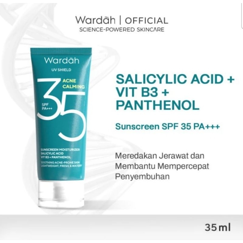 Jual WARDAH UV SHIELD ACNE CALMING SUNSCREEN MOIST SPF 35 PA++ (35ml) | Shopee Indonesia