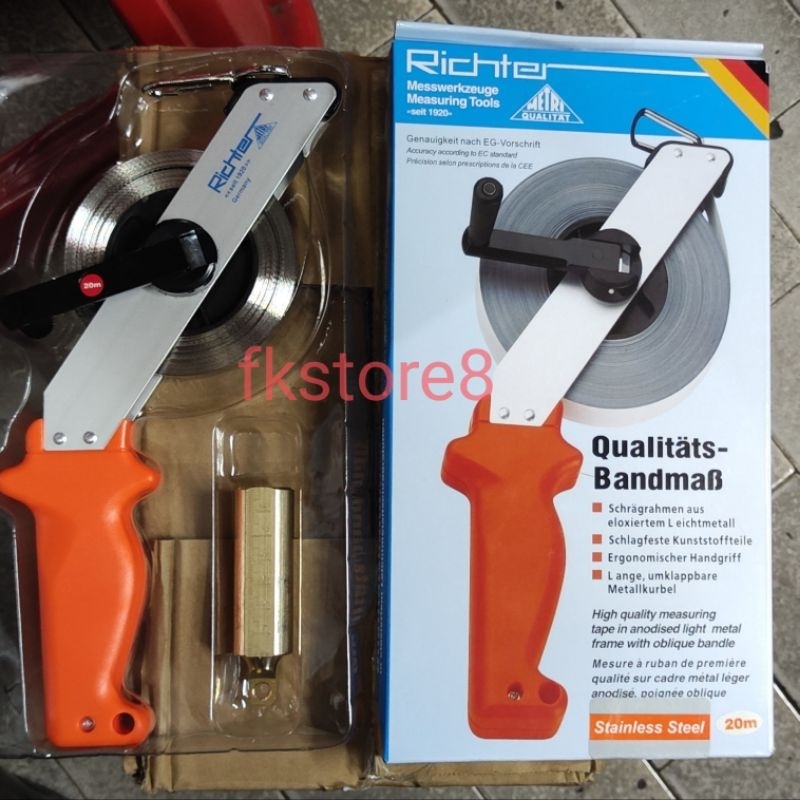 Jual Meteran Minyak 20 meter Richter / Sounding Tape 20 meter Richter ...