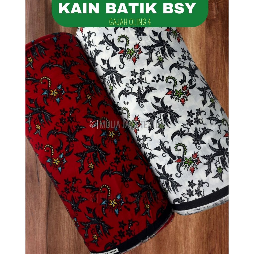 Jual Kain Batik Bsy Polyester Lembut Motif Gajah Oling Premium Halus ...