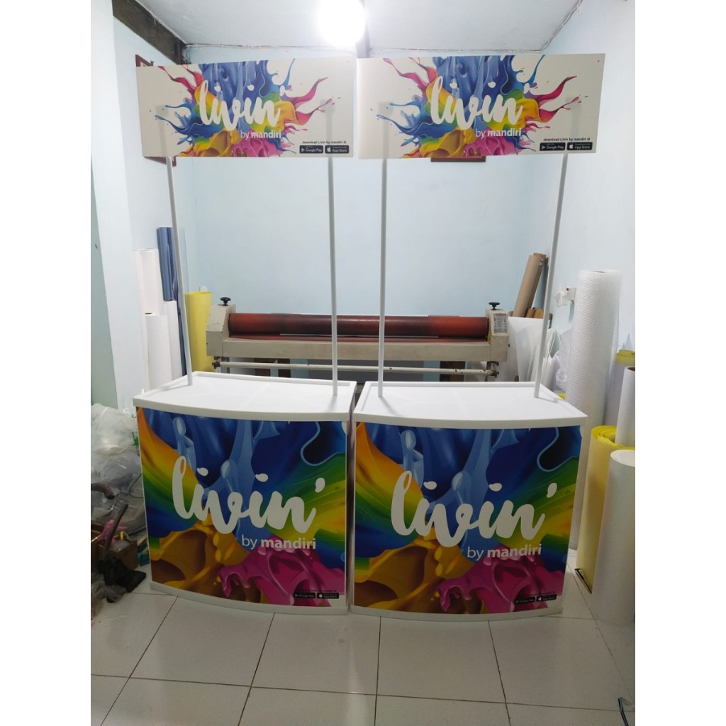 Jual Event Desk Hitam Meja Jualan Meja Promosi Meja Pameran Booth ...