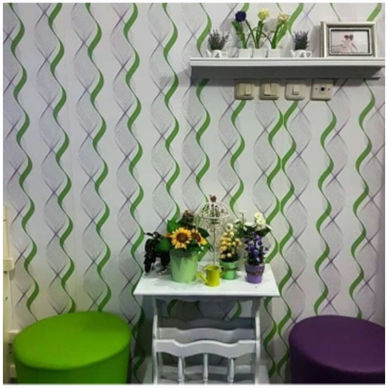 Jual wallpaper dinding motif salur garis spiral abstrak 8/9m x 45cm | Shopee Indonesia