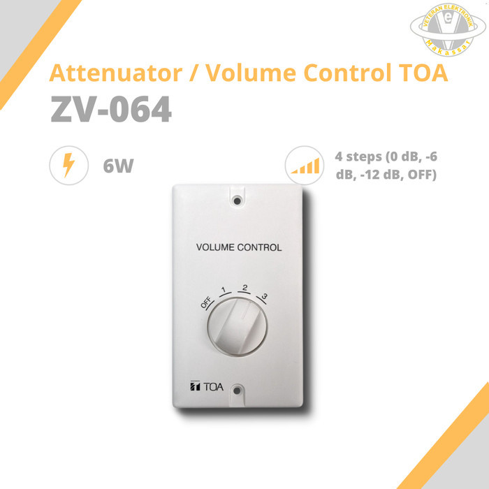 Jual Attenuator Volume Control 6W TOA Model ZV-064 Original / Volume Control Toa Zv 064 Original ...