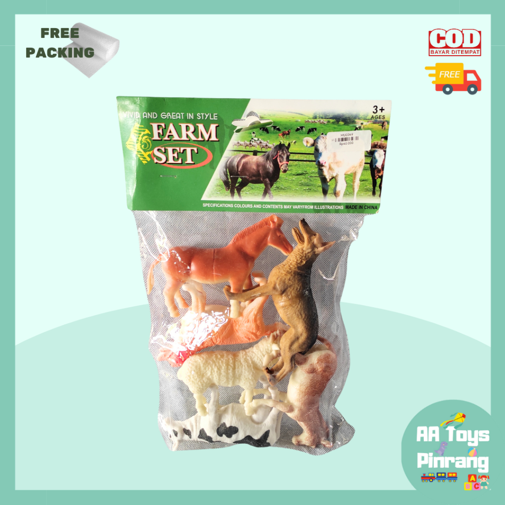 Jual MAINAN ANAK HEWAN TERNAK SAPI KUDA DOMBA ANIMAL FARM SET | Shopee ...