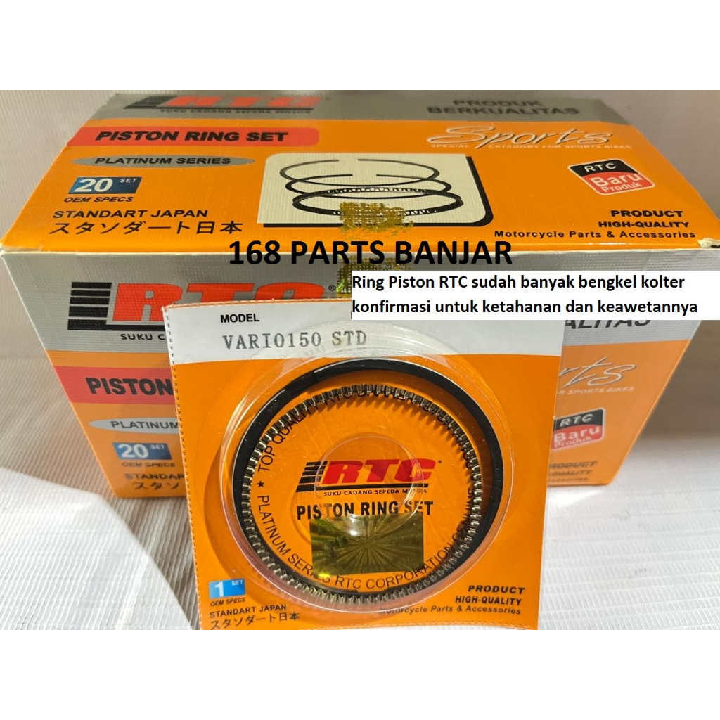Jual Rtc Ring Piston Honda Vario 150 Adv Pcx 150 Ukuran STD 50 100 ...