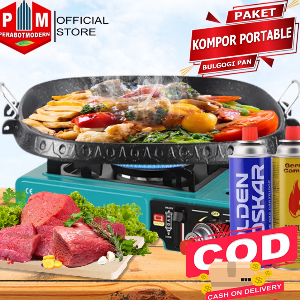 Jual Paket Combo Kompor Portable Plus Bulgogi Korean Grill 32cm Paket ...