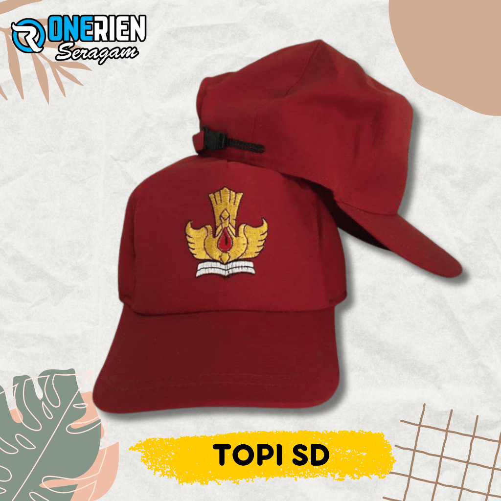 Jual Topi SD merah bahan Famatex | Shopee Indonesia