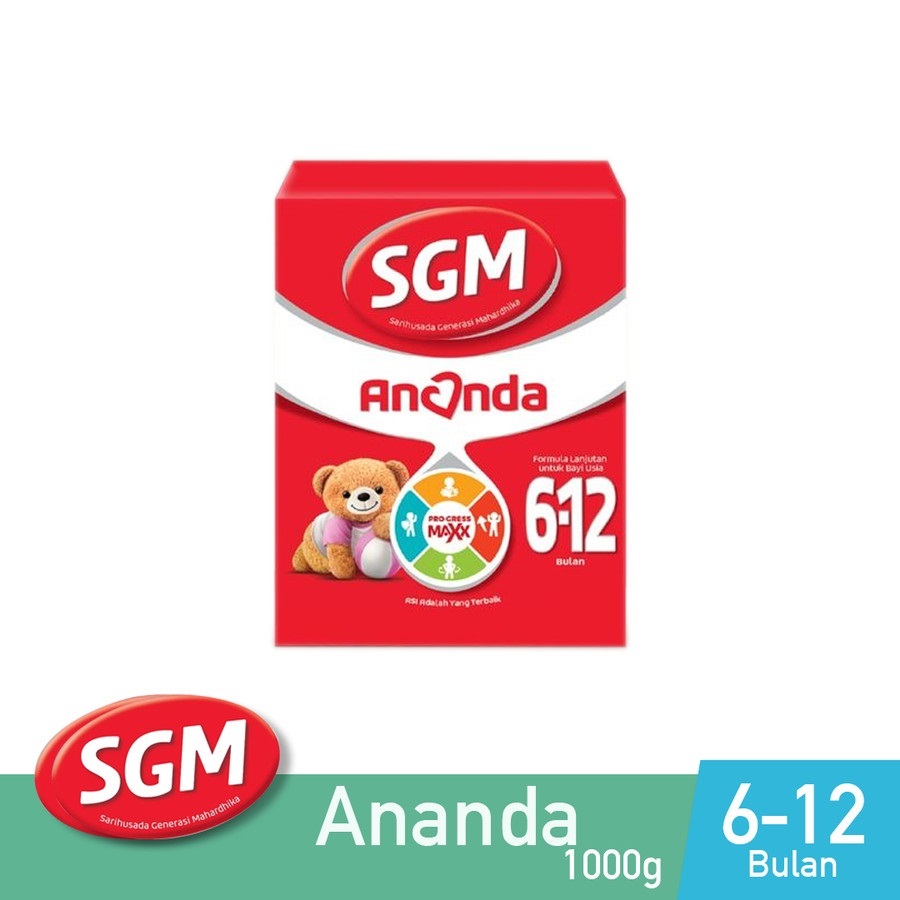 Jual SGM Ananda 6-12 Bulan 1000 Gram / Susu Formula Bayi SGM Ananda 2 6 ...