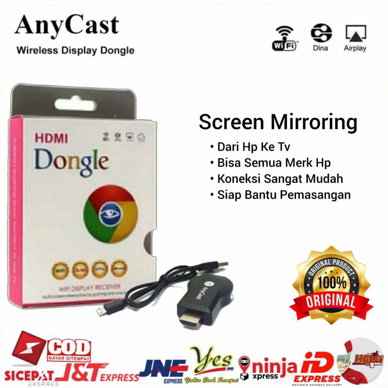 Jual KODE S1Q COD ANYCAST DONGLE WIRELESS PENGHUBUNG HP KE TV LED ...