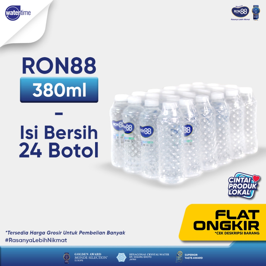 Jual Ron88 Air Mineral Botol Natural 380Ml | Shopee Indonesia