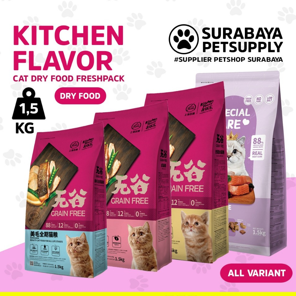 Jual Kitchen Flavor 1,5 Kg All Variant - KF Beauty - KF Cat - KF Adult ...