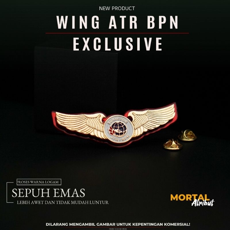 Jual WING ATR BPN PIN ATR BPN SURVEYOR | MORTAL | Shopee Indonesia