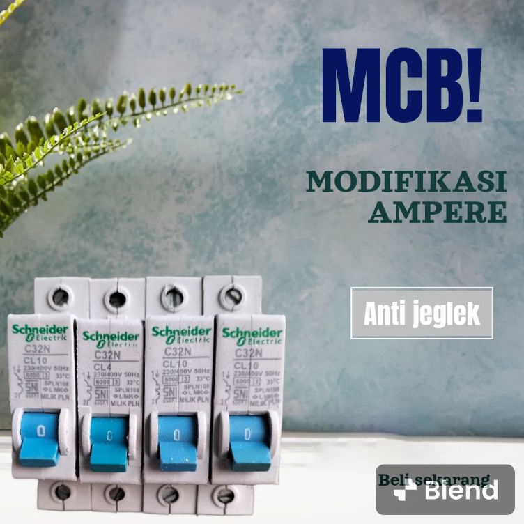 Jual KODE T23F MCB SCHNEIDER PLN Mudif Anti Jeglek 2a rasa 6a 4A1A SIAP ...