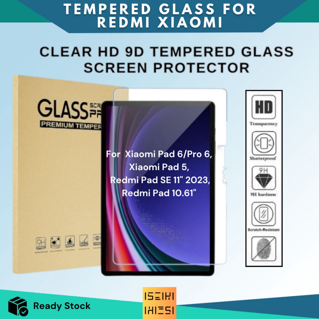 Jual Tempered glass Protector For Xiaomi Pad 6 Mi pad 5 Redmi Pad SE 11 ...