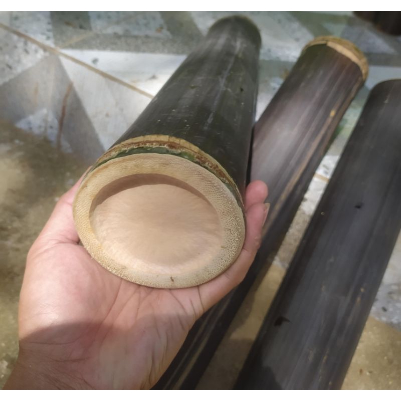 Jual Potongan Bambu hitam masih ada Ros / Ruas bambu | Shopee Indonesia
