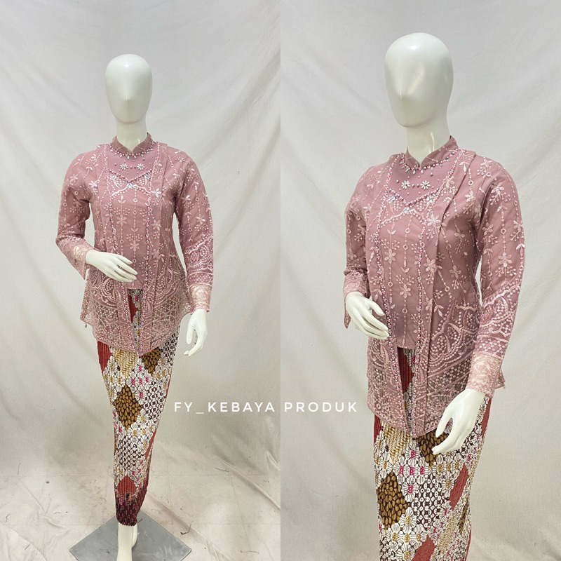 Jual Kebaya Wisuda kutu baru kebaya modern model kutu baru kerah sanghai kutu baru hijab ...