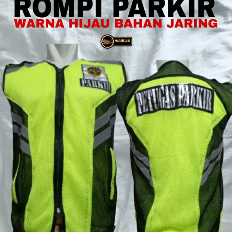 Jual KODE Y86L ROMPI PARKIR WARNA HIJAU BAHAN JARINGDOUBLE MESS LOGO ...