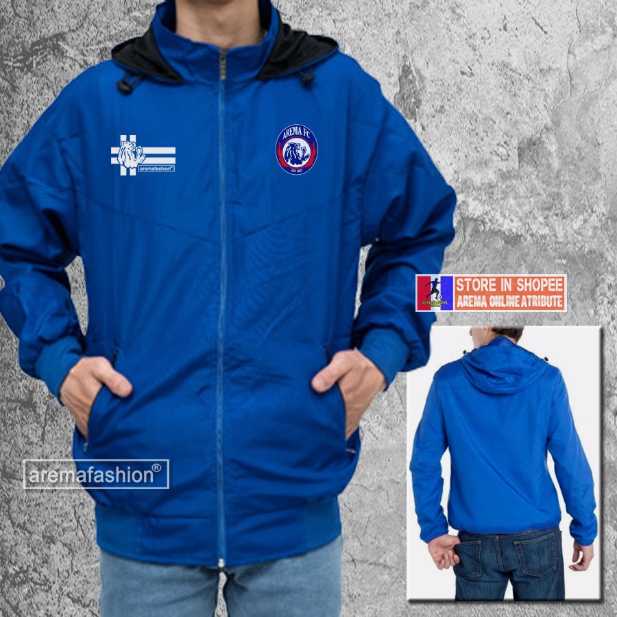 Jual JAKET AREMA SUPORTER BIRU - arema online baju | Shopee Indonesia