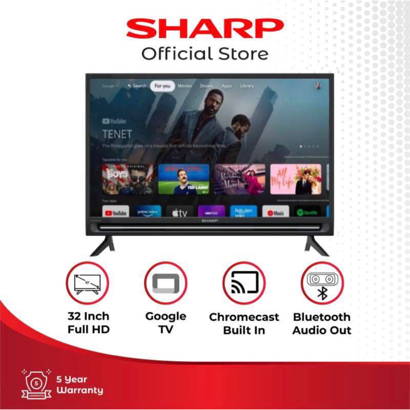 Jual SHARP 2T-C32GH3000i HD-Ready Smart Google TV [32 Inch] | Shopee Indonesia