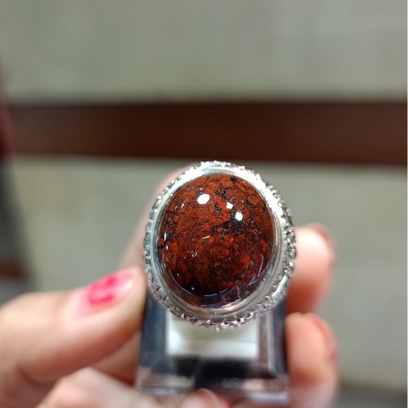 Jual Cincin Badar Besi Merah asli batu alam(NATURAL) | Shopee Indonesia