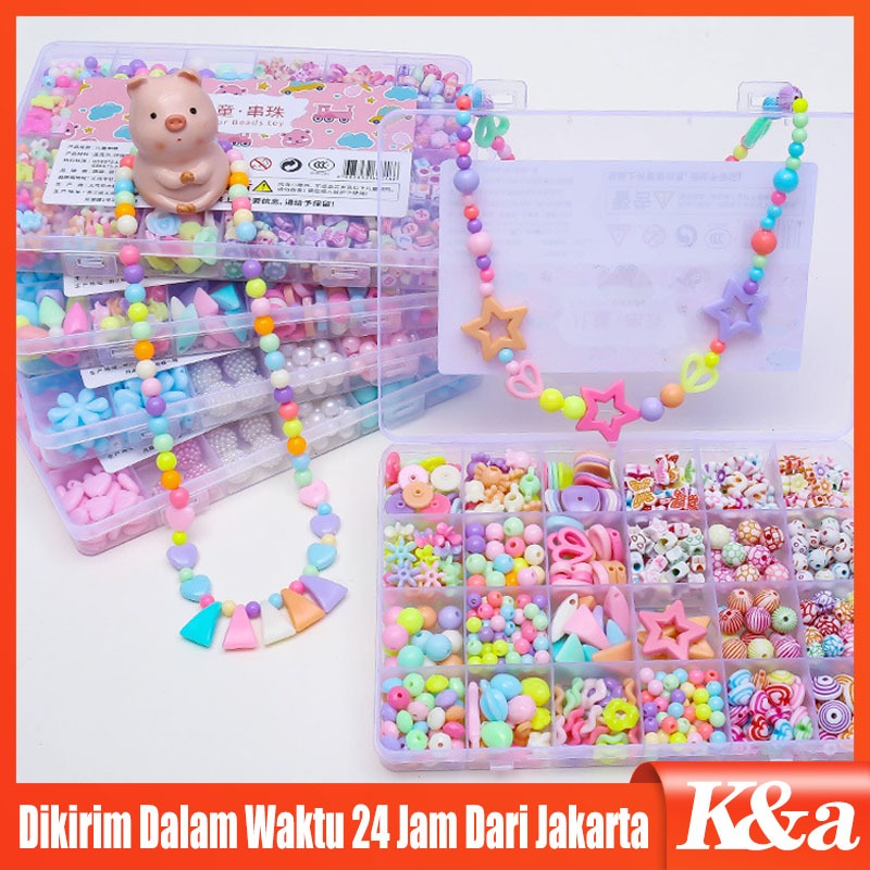 Jual Diy Mumystation mainan edukasi kreatifitas anak meronce gelang ...