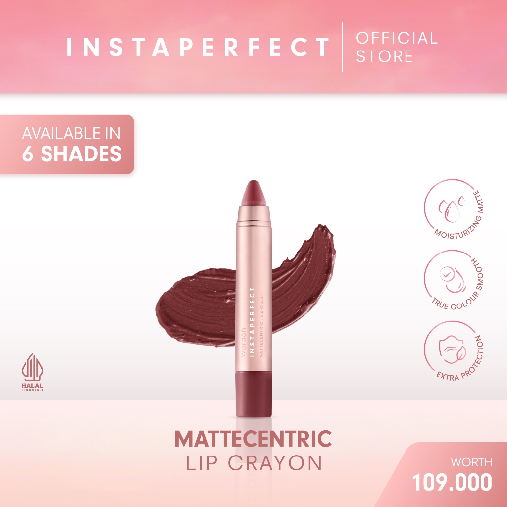 Jual Instaperfect MATTECENTRIC Lip Crayon 3 g - Lipstick Matte (Tahan ...